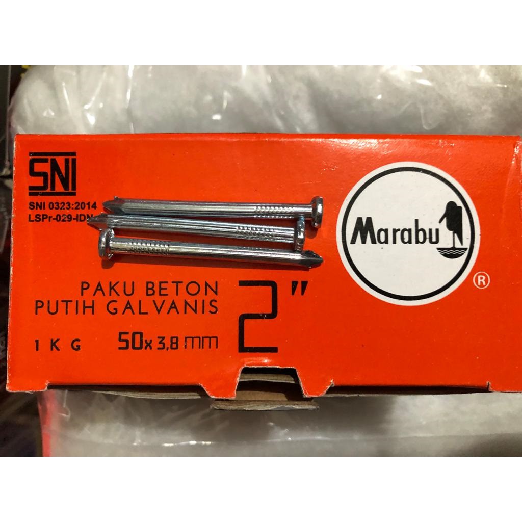 Jual Paku Beton Galvanis 2" Inci Marabu | Shopee Indonesia
