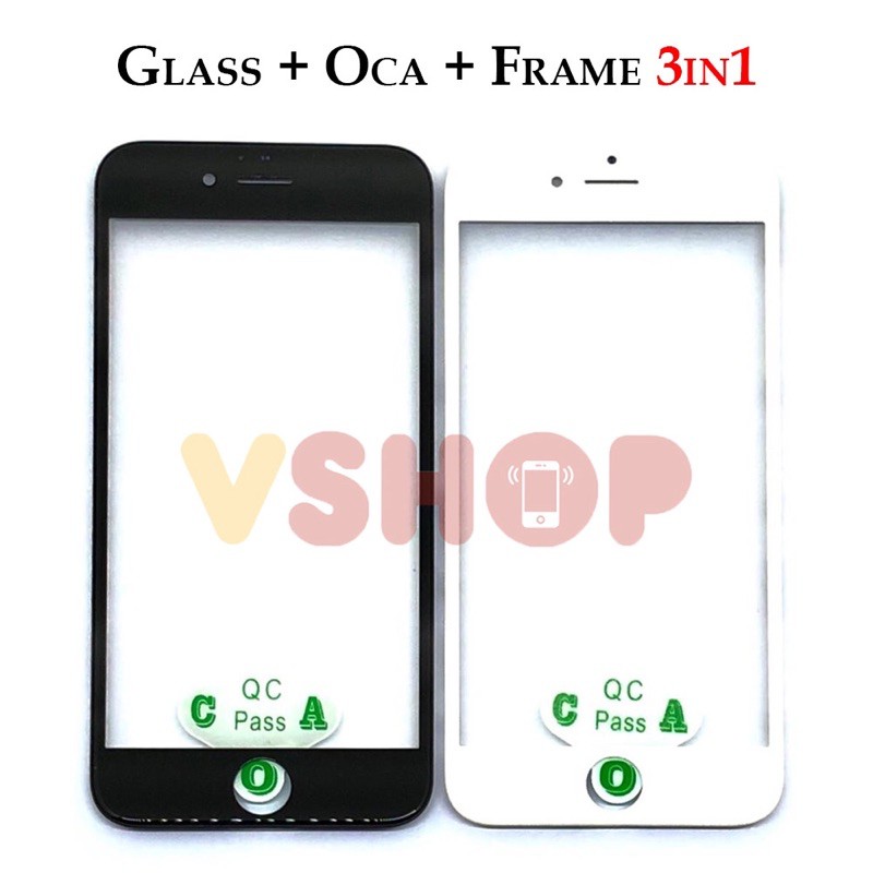 Jual GLASS LCD - KACA TOUCHSCREEN - OCA - FRAME 3IN1 IP 6G | Shopee ...