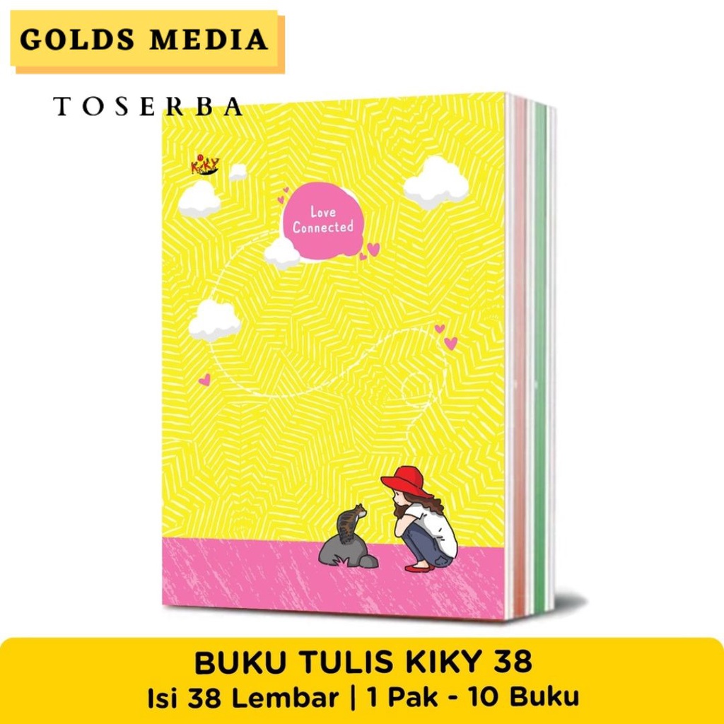 Jual KIKY Buku Tulis 38 Lembar Isi 10 Buku / Buku Tulis Kuarto (READY ...