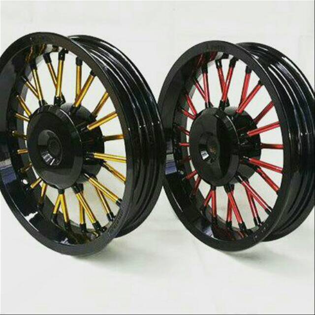 Jual Velg Racing Power Andong Vario 125, Vario 150 Black Gold Dan Black ...