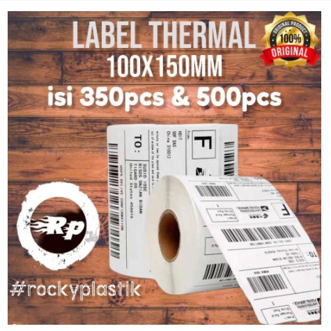 Jual Kertas Label Sticker Barcode 100x150mm Thermal isi 350pcs & 500pcs ...