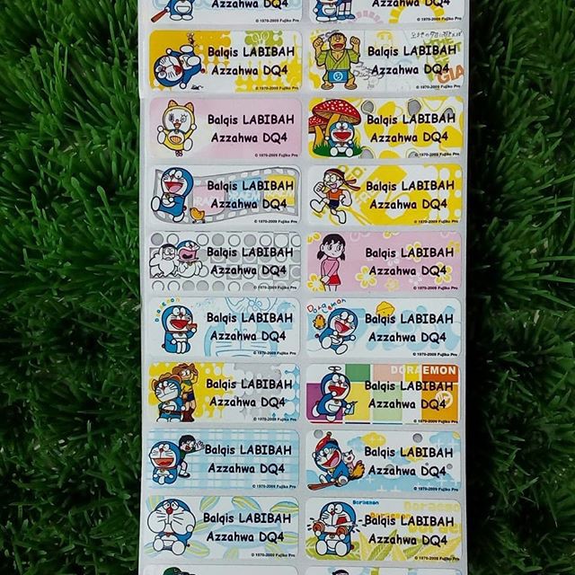 Jual Doraemon Label nama sticker label name waterproof | Shopee Indonesia