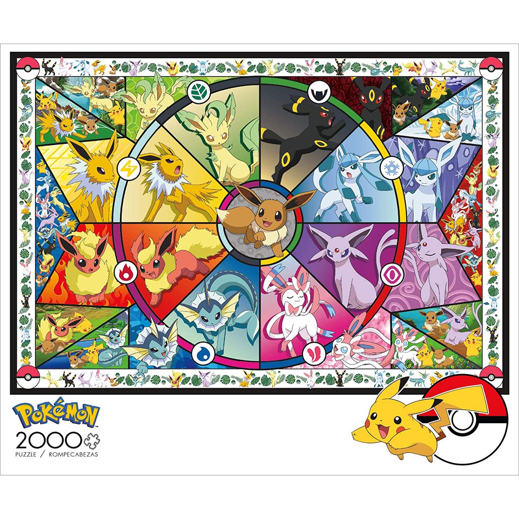 Jual Jigsaw Puzzle Pokemon Eevee Stained Glass 2000 pieces | Shopee ...
