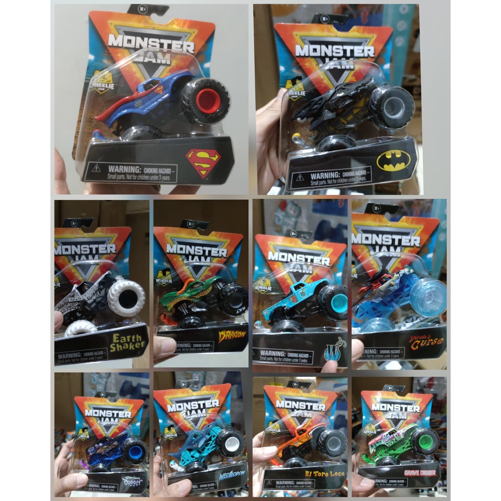 Jual Monster Jam Wheelie Batman Superman Earth shaker Dragon W Pirate's ...