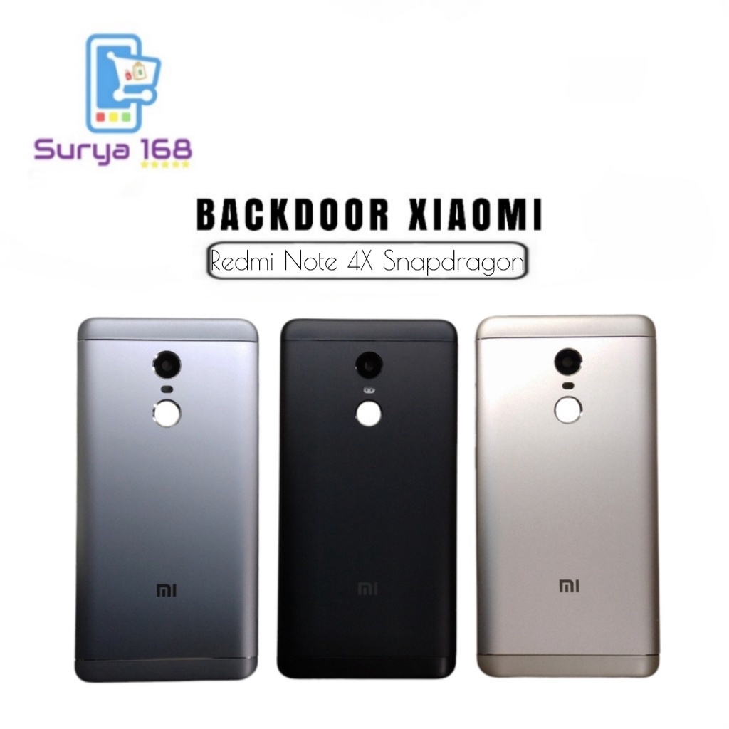 Jual BACKDOOR BACK CASING BELAKANG TUTUP BATERAI XIAOMI REDMI NOTE 4X SNAPDRAGON | Shopee Indonesia