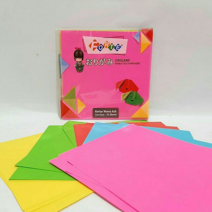 Jual Kertas Origami Forte 2 sisi Warna / Kertas Lipat | Shopee Indonesia