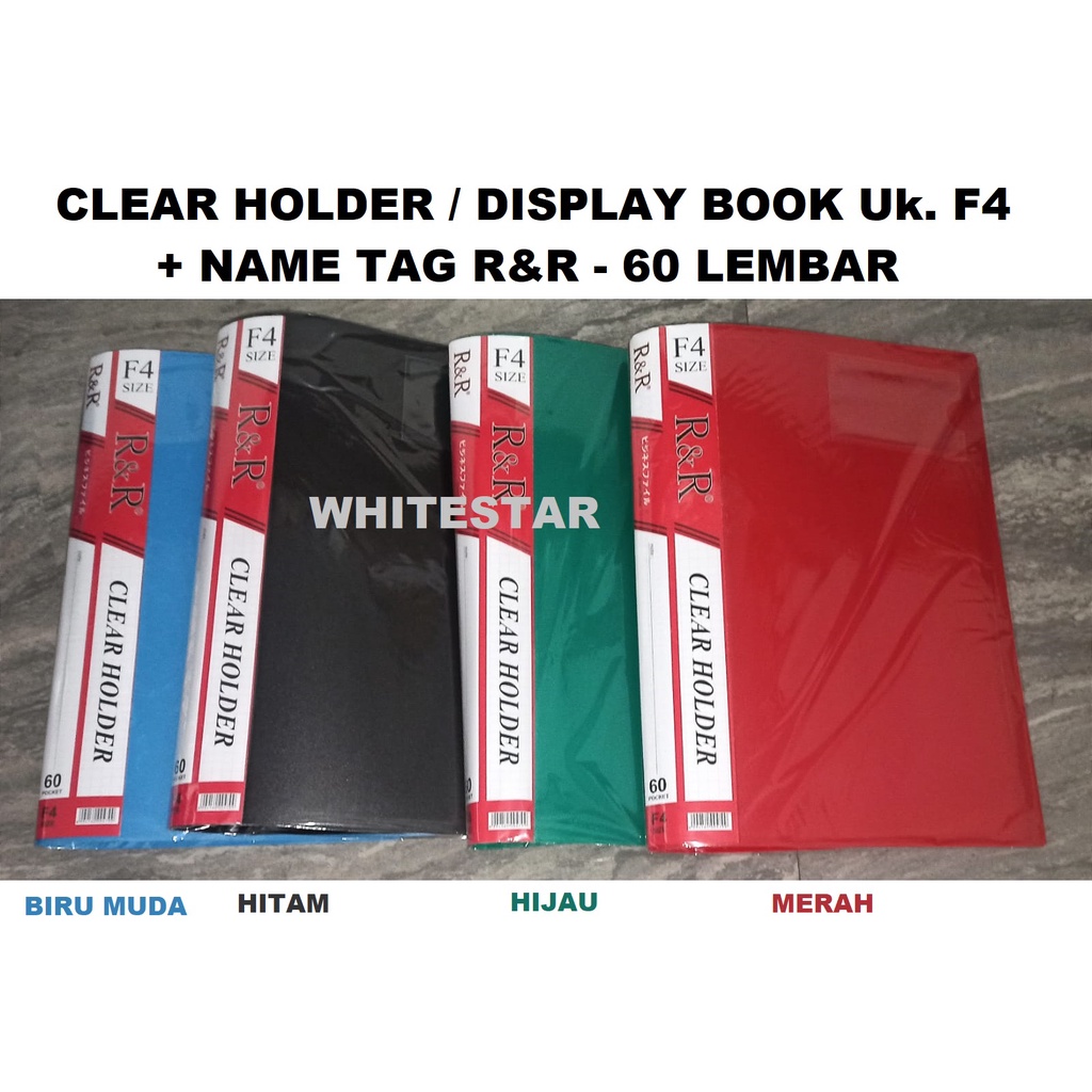 Jual map clear holder r&r 60 lembar folio F4 document keeper / display book | Shopee Indonesia