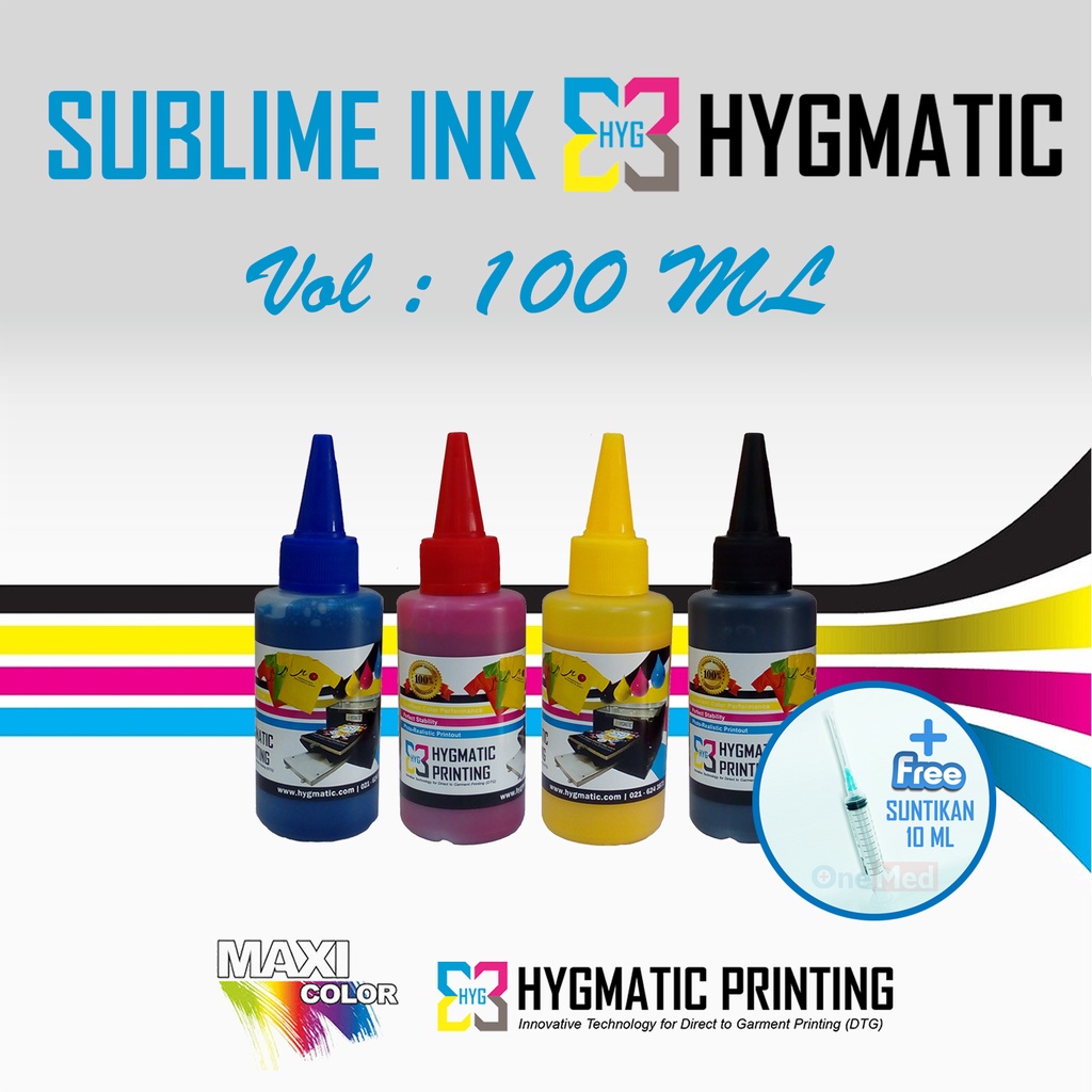 Jual Tinta Sublim / Sublime Ink - Premium HYGMATIC - CMYK LC LM - 100 ...
