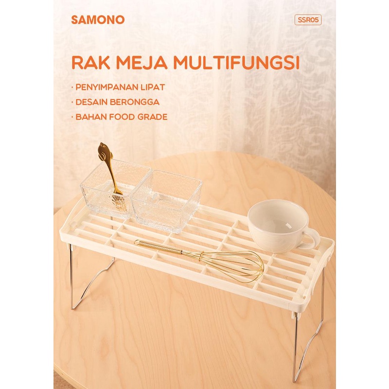 Jual Samono Rak Meja Multifungsi Plastik Tahan Beban 5KG Rack Meja ...
