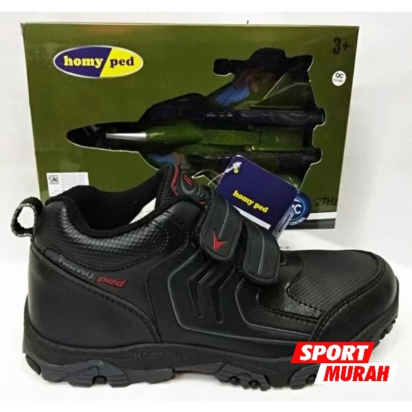 Jual SEPATU SEKOLAH HOMY PED YABES 02 FULL BLACK YABE11 | Shopee Indonesia