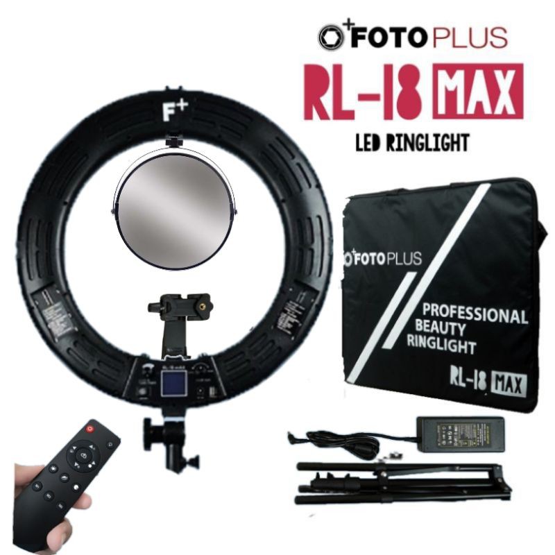 Jual Fotoplus Ring Light RL18 Max Bicolor RL-18 ringlight pink white black | Shopee Indonesia