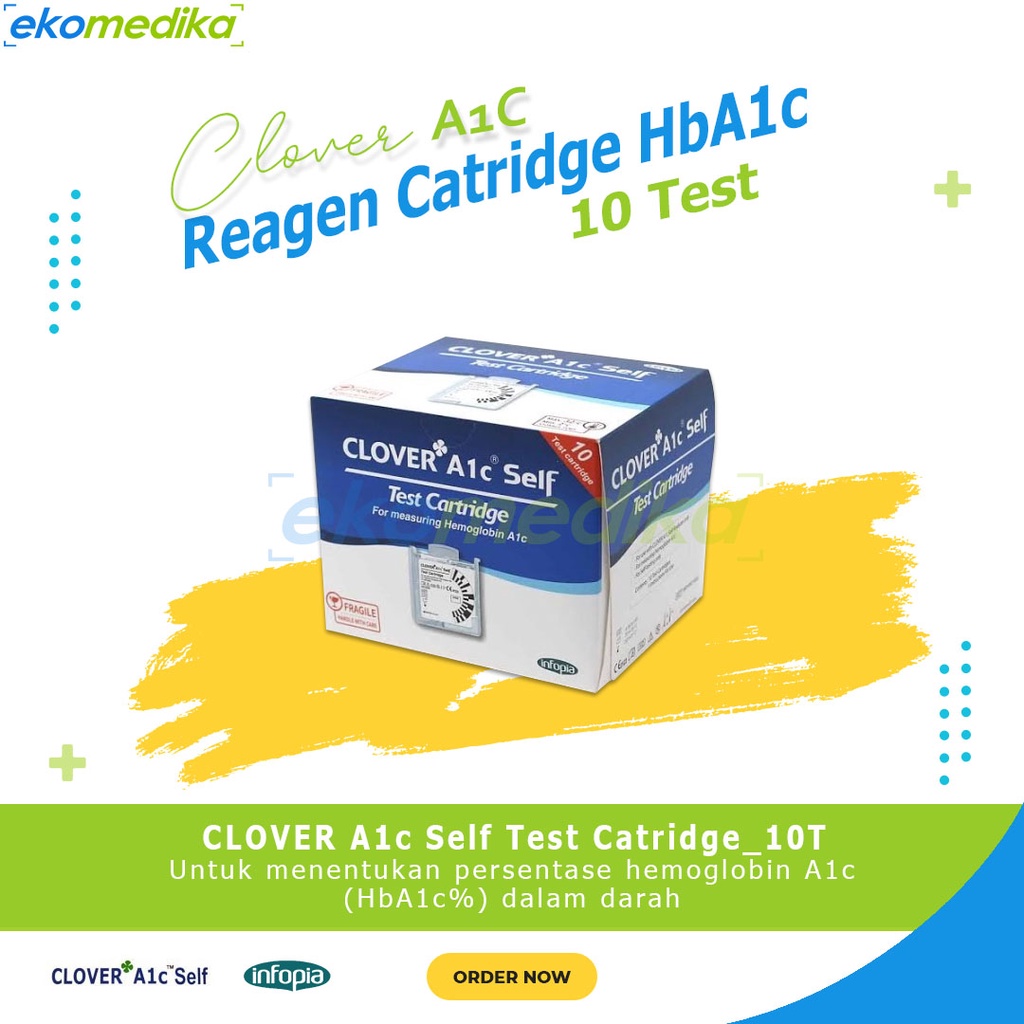 Jual Clover Reagen HbA1c / CLOVER A1c Tescatridge Hba1c isi 10 Test ED ...