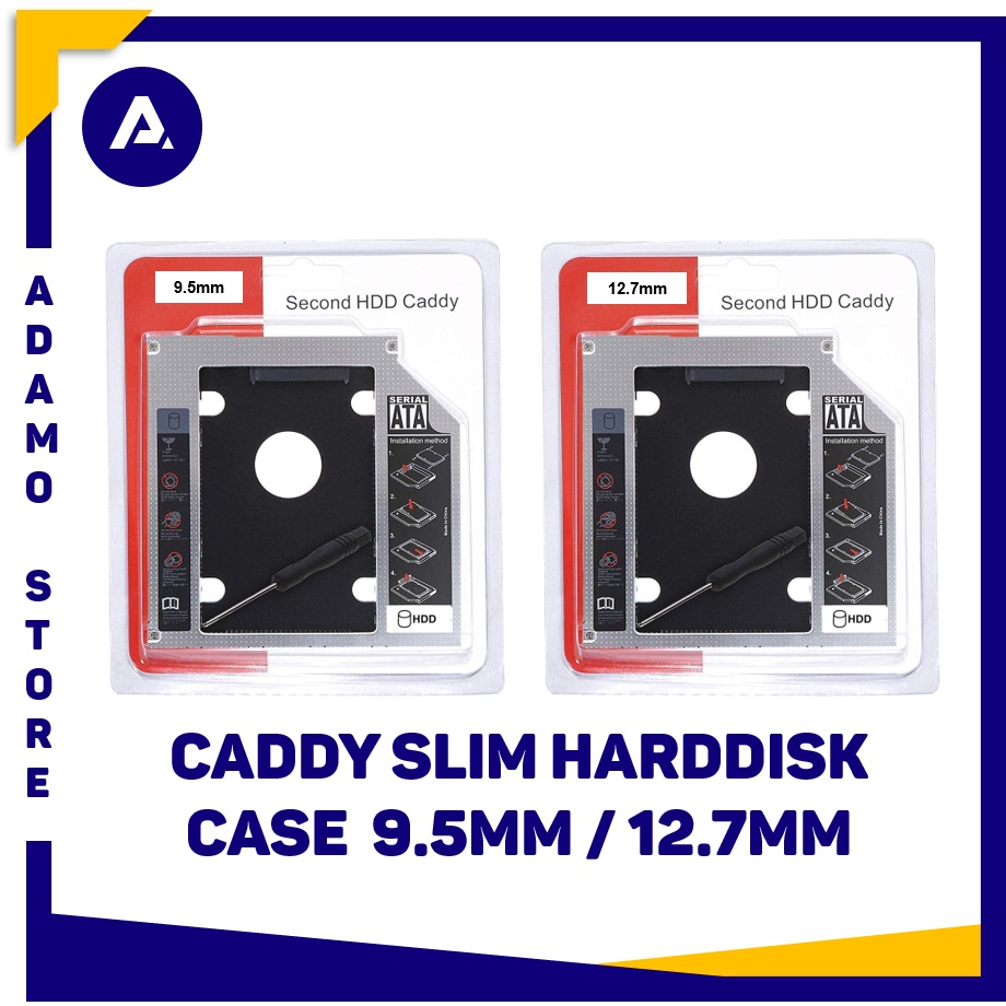 Jual Casing Hardisk Caddy Slim 9.5mm / 12.7mm Sata DVD Slot 2.5" HDD ...