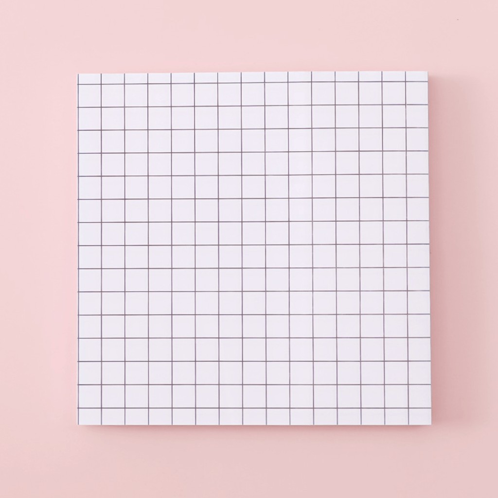 Jual 80 lembar sticky notes kertas memo kraft korea motif grid dan ...