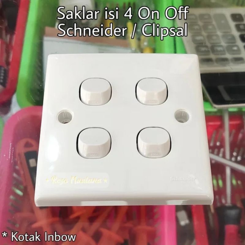Jual saklar lampu isi 4 inbow merk clipsal | Shopee Indonesia