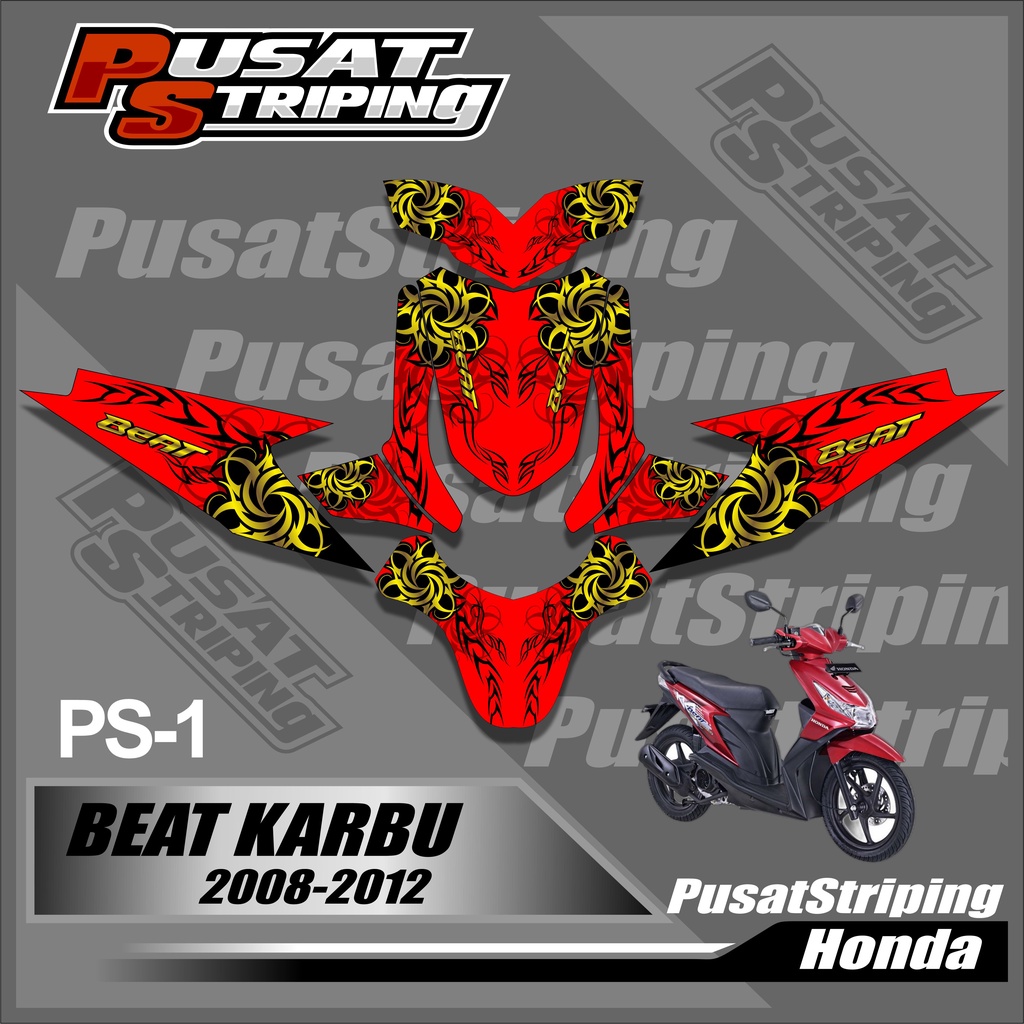 Jual PS-1 Decal Sticker Full Body Beat Karbu Tahun 2008-2012 Sticker ...