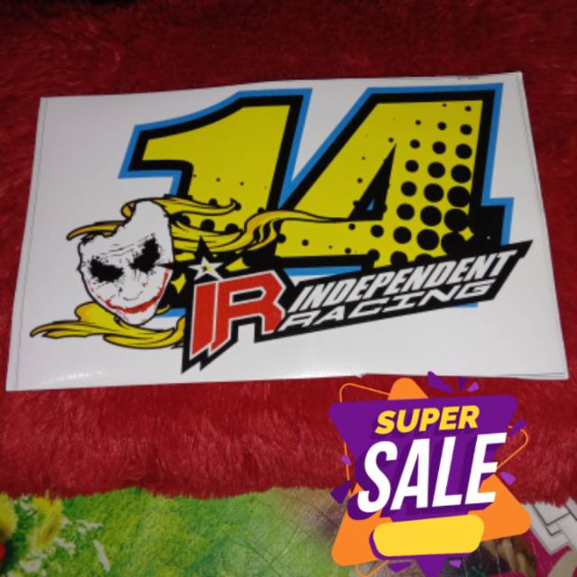 Jual sticker besar cocok untuk tameng depan cros 17x27cm | Shopee Indonesia