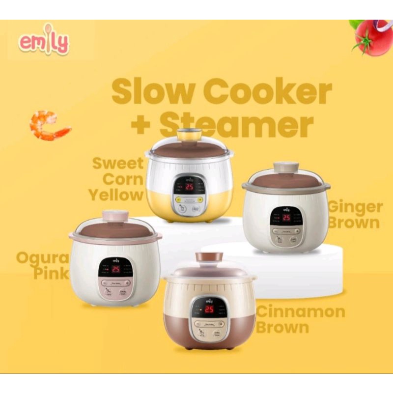 Jual Emily cooker | Slow Cooker n Steamer 0.8Liter | EMILY PORRIDGE ...