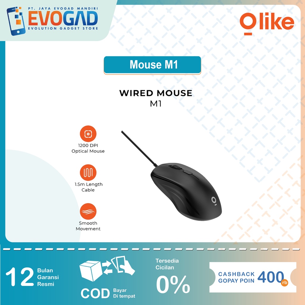 Jual Olike Mouse M1 High Sensitivity Wired Optical Sensor 3 Million ...