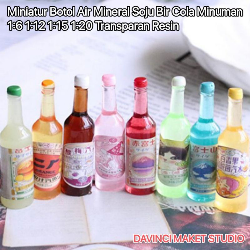 Jual Miniatur Botol Air Mineral Soju Cola Minuman 1:6 1:12 1:15 1:20 ...