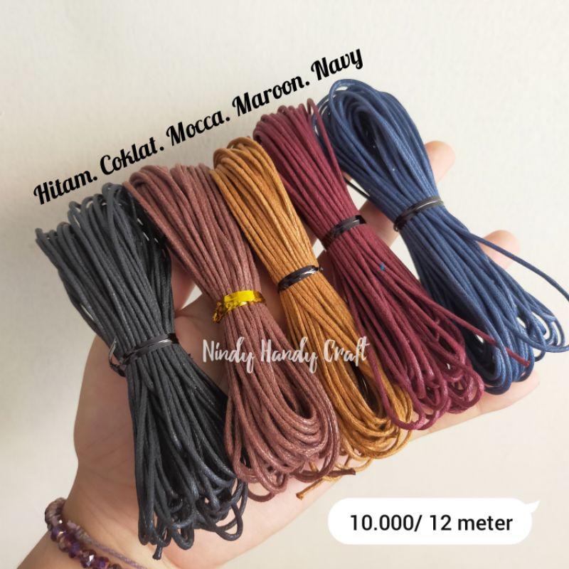 Jual 12meter Tali Kulit 1.5mm - Tali Kulit 1'5mm - Tali Kulit Hitam ...