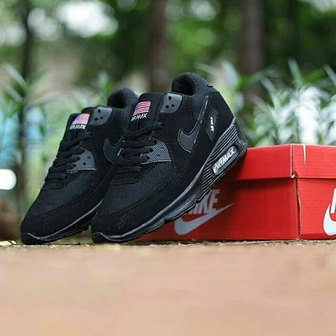 Jual PROMO!! NIKE AIRMAX90 ( SEPATU HITAM OLAHRAGA CEWE CEWEK JALAN ...