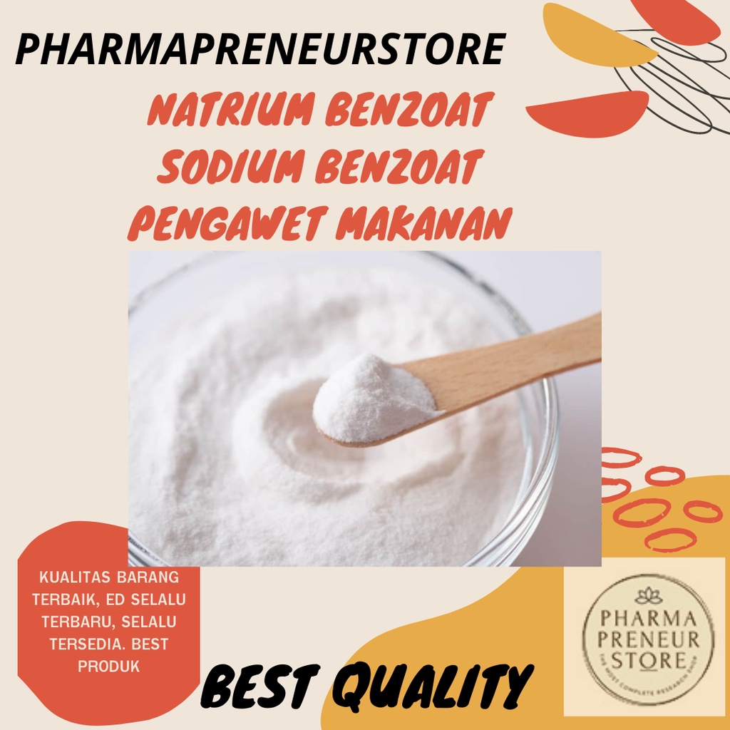Jual SODIUM BENZOATE / NATRIUM BENZOAT 500 GRAM BEST QUALITY FOOD GRADE ...