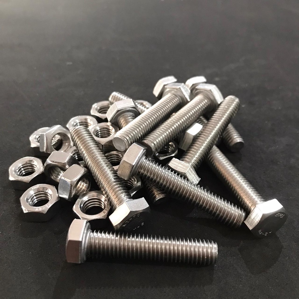 Jual BAUT MUR M8X50 STAINLESS STEEL SS BAUT MUR M8 X 50 SUS 304 ANTI KARAT KUNCI 13 | Shopee ...