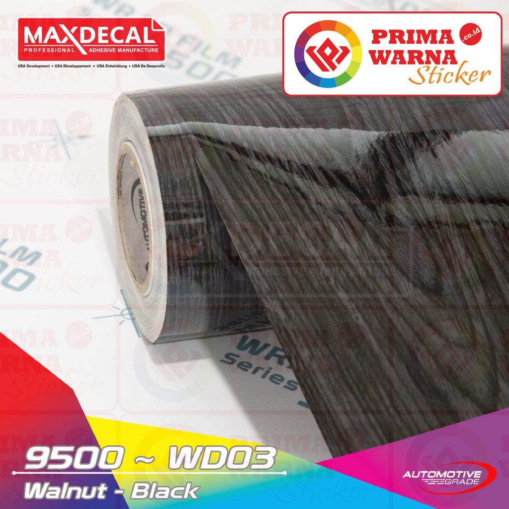 Jual Maxdecal 9500 WD03 Walnut Black, Wood Grain Series Sticker, Meteran Lebar 152cm | Shopee ...