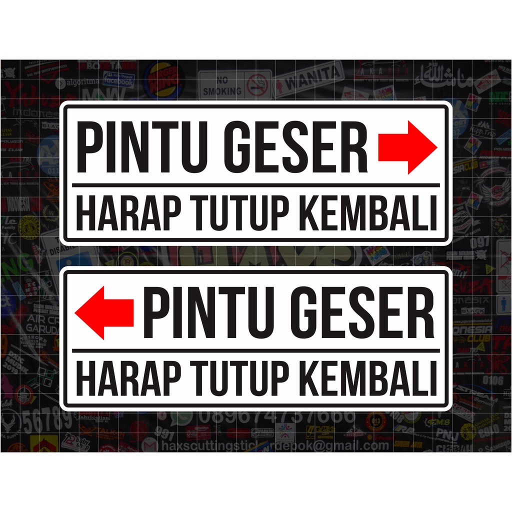 Jual Cutting Sticker Pintu Geser Ukuran 20 Cm | Shopee Indonesia