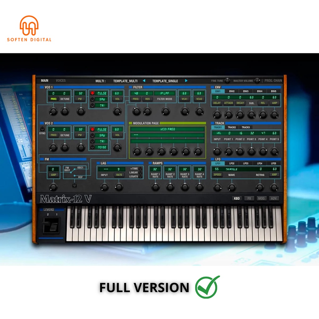 Jual Arturia Matrix-12 v2 VST Plugin twelve voices, two oscillators, an ...