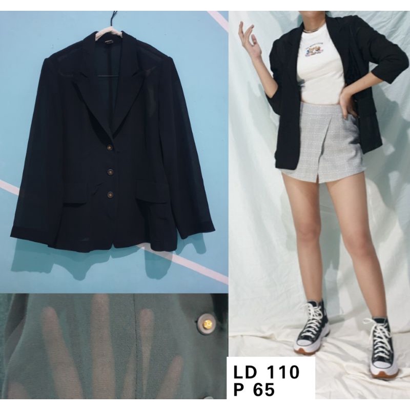 Jual blazer hitam | Shopee Indonesia