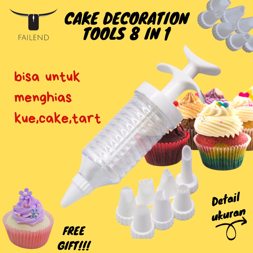 Jual Cake Decoration Set 8 in 1 Alat Dekorasi Kue Ulang Tahun | Shopee ...