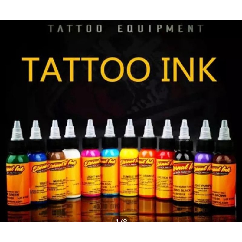 Jual 14 Warna Tinta Tato Permanen Tato Tinta Set Pigmen Tinta Tato ...