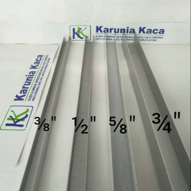 Jual ALUMINIUM LIS U UKURAN 3/8", 1/2", 5/8", 3/4" - TALI AIR - WARNA ...