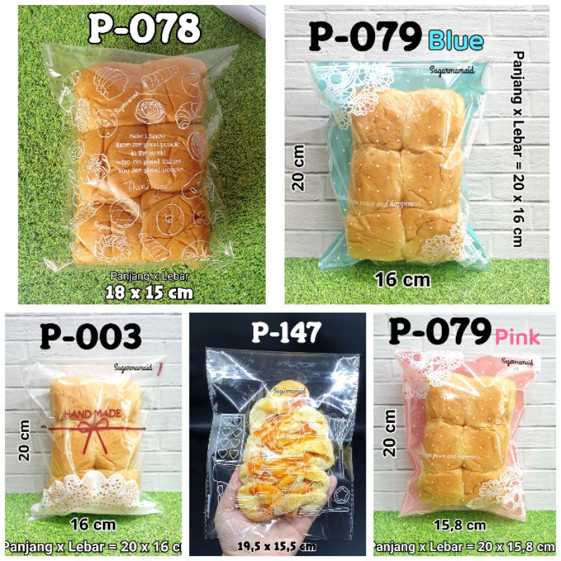 Jual ( 50 pcs ) Plastik Kemasan OPP 15 x 18 / 16 x 20 cm Roti Kasur ...