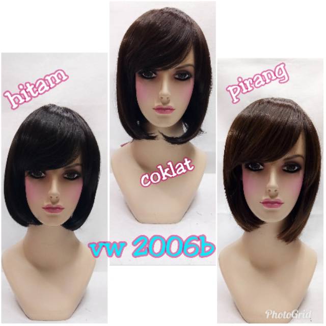 Jual WIG / RAMBUT PALSU WANITA BOB VW2006B (bisa CUCI CATOK) HAIRCLIP ...
