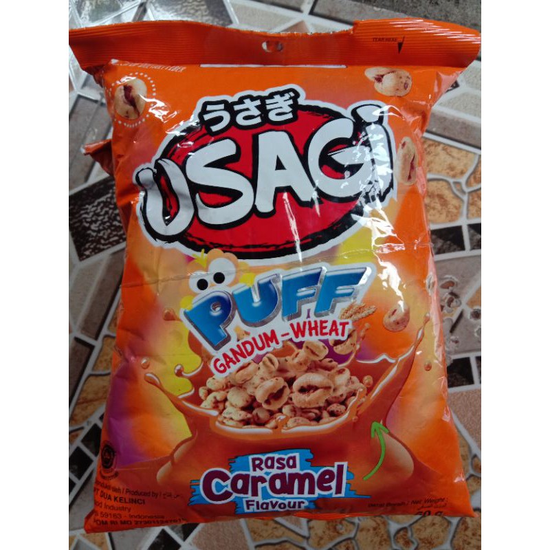Jual Usagi Puff Gandum Wheat Rasa Caramel / Usagi Pop Corn Rasa Karamel ...