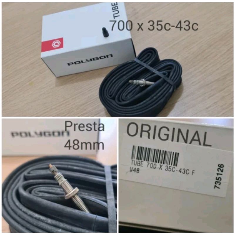 Jual Ban Dalam Sepeda Merk Polygon Tube Size Ukuran 700 x 35-43 c Tube Roadbike Gravel 29er ...