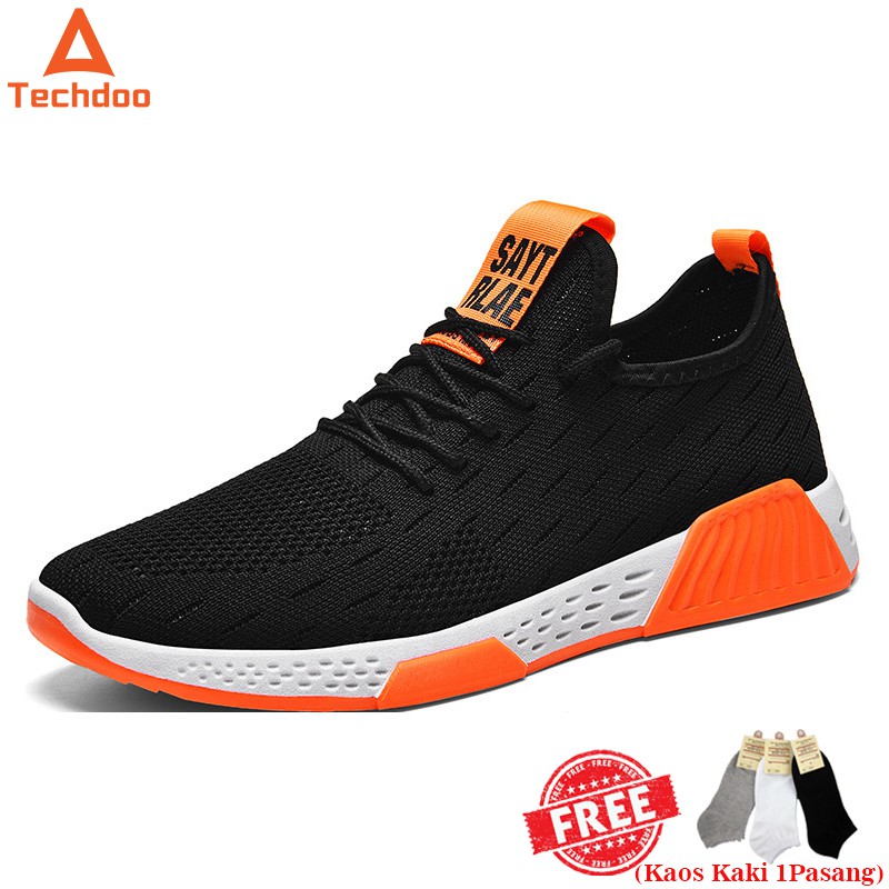 Jual Techdoo Sepatu Pria Olahraga Running Shoes Casual Fashion Kekinian Sneakers Cowok Murah ...