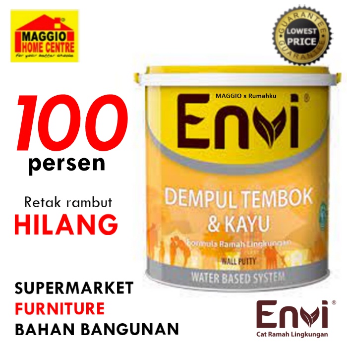 Jual CAT PLAMIR TEMBOK - WALL FILLER - CAT DEMPUL TEMBOK - ENVI WALL ...