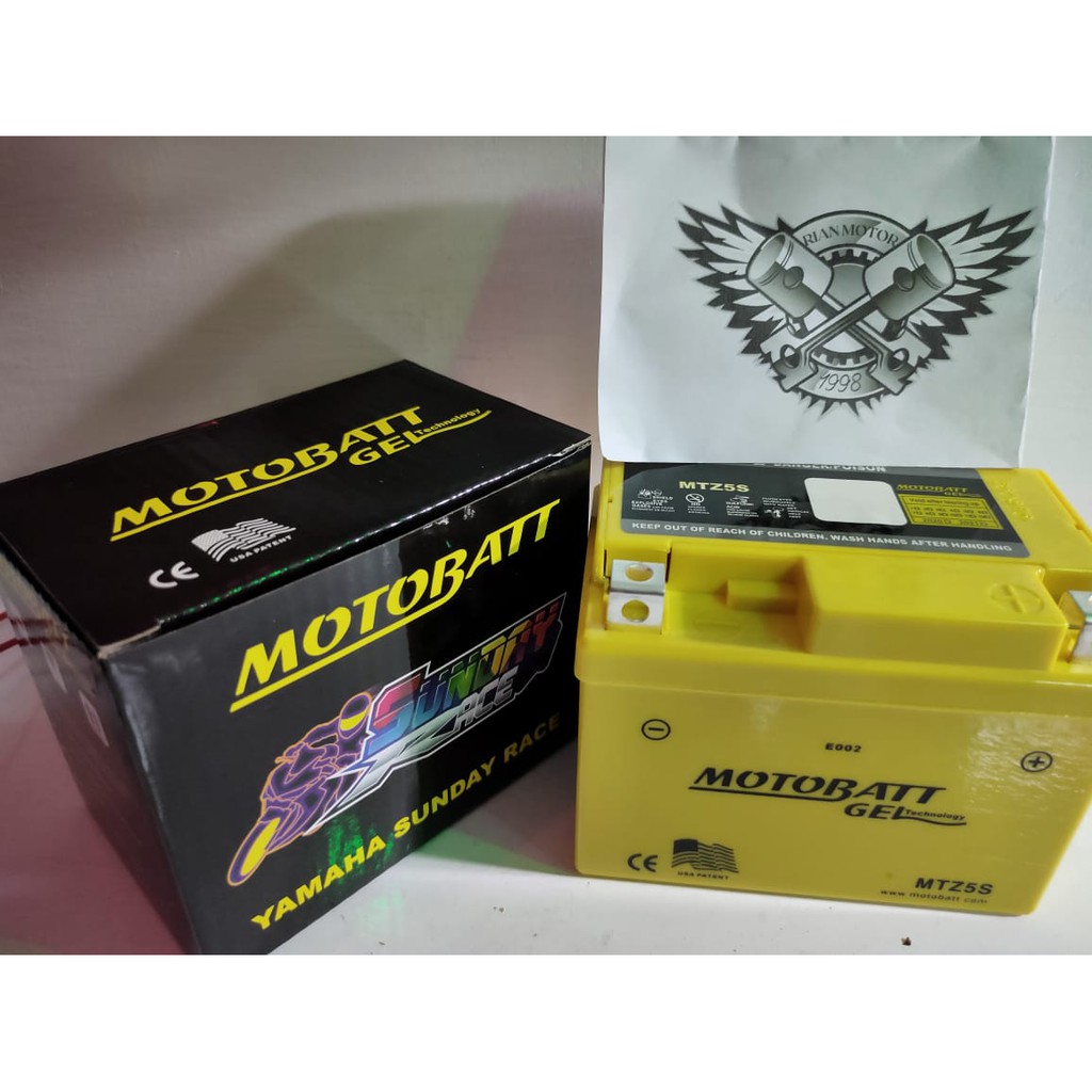 Jual Aki Motobatt Gel MTZ5S Motor Honda Beat, Vario 110, Blade, Revo, Supra X 125, Spacy ...
