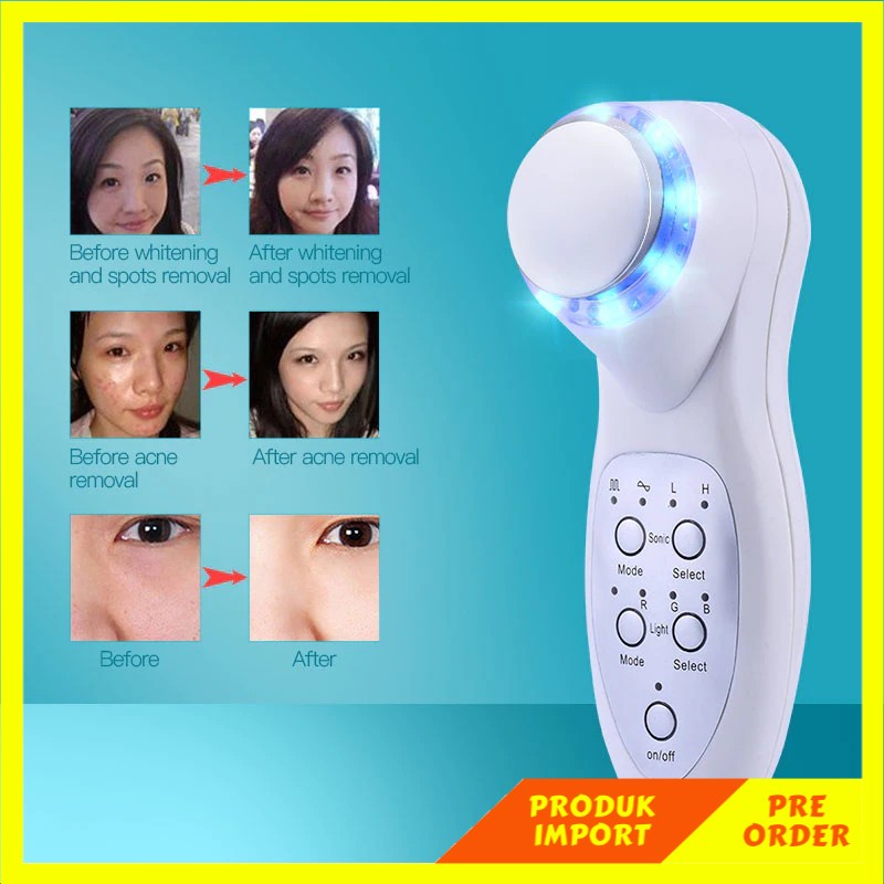 Jual PRODUK PO CkeyiN 7 Color Ultrasonic LED Photon Skin Rejuvenation ...
