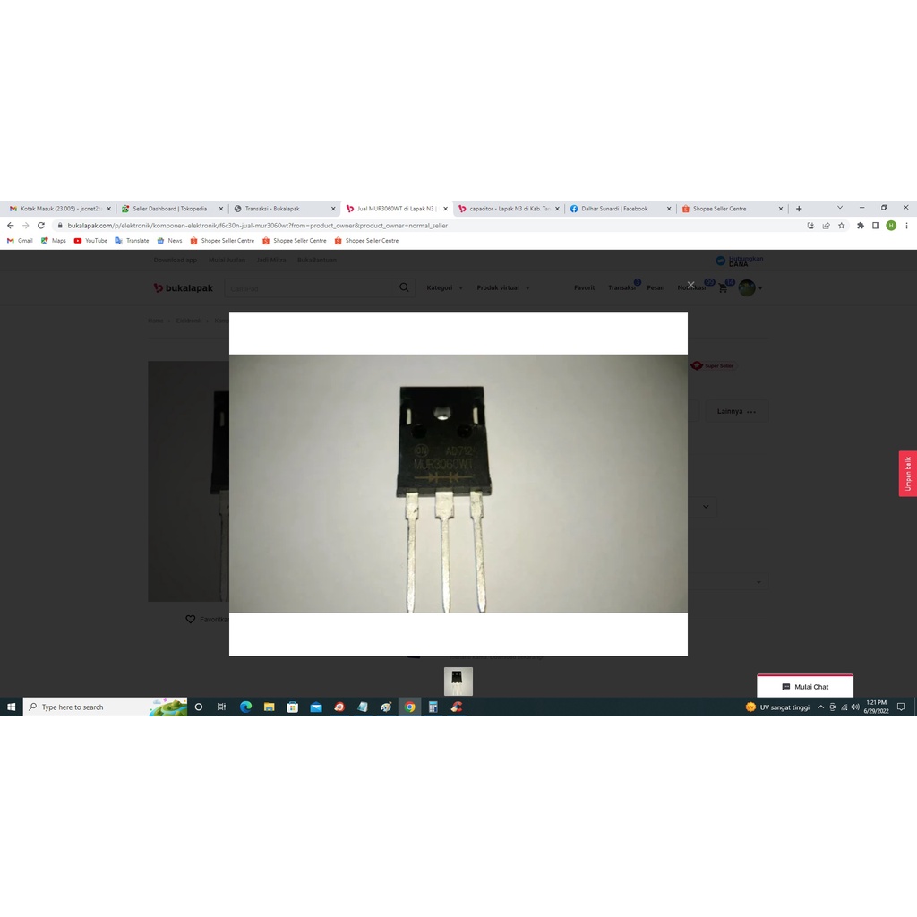 Jual dioda mur3060 3pin | Shopee Indonesia
