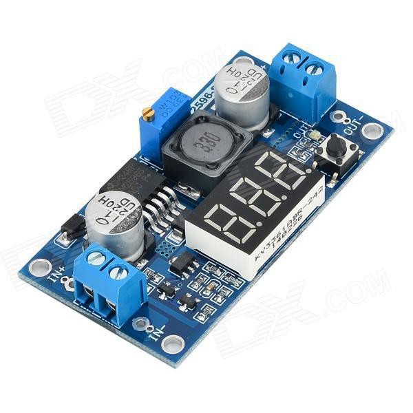 Jual LM 2596 with VOLTMETER adjustable DC-DC step down module ultra ...