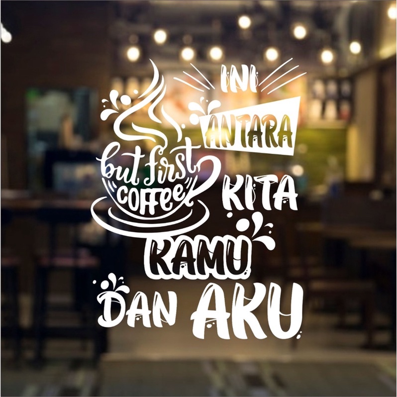 Jual Stiker Cutting Custom Dinding Kaca Cafe | Shopee Indonesia