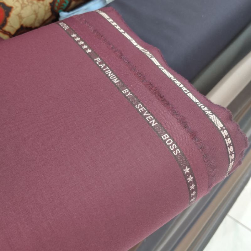 Jual Bahan Kain Semiwool Impor Premium Polos Maroon | Merah Tua Seven ...