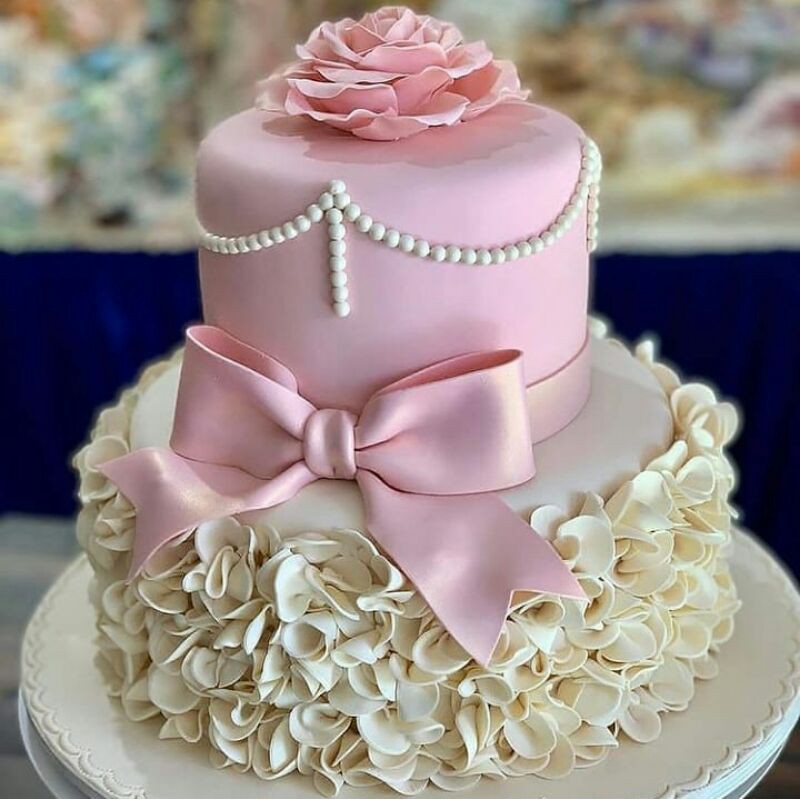 Jual WEDDING CAKE/Cake ulangtahun 2 tingkat | Shopee Indonesia
