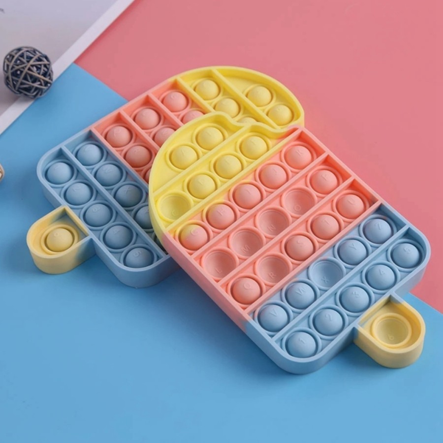 Jual Pop It ice cream Fidget Silicone Toys PopIt Glow in the dark Anti ...