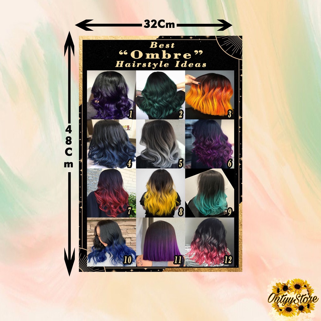 Jual Poster Model Potongan Rambut untuk Barbershop / Salon | Shopee ...